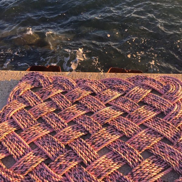 Hand woven recycled lobster rope mat wedding present welcome mat ...