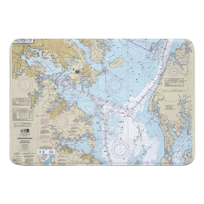 MD: Chesapeake Bay; Approaches to Baltimore Harbor, MD Nautical Chart ...