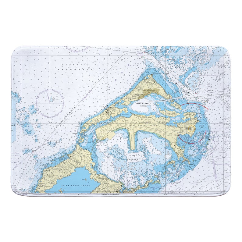 Eastern and Western Approaches to The Narrows, Bermuda Nautical Chart ...