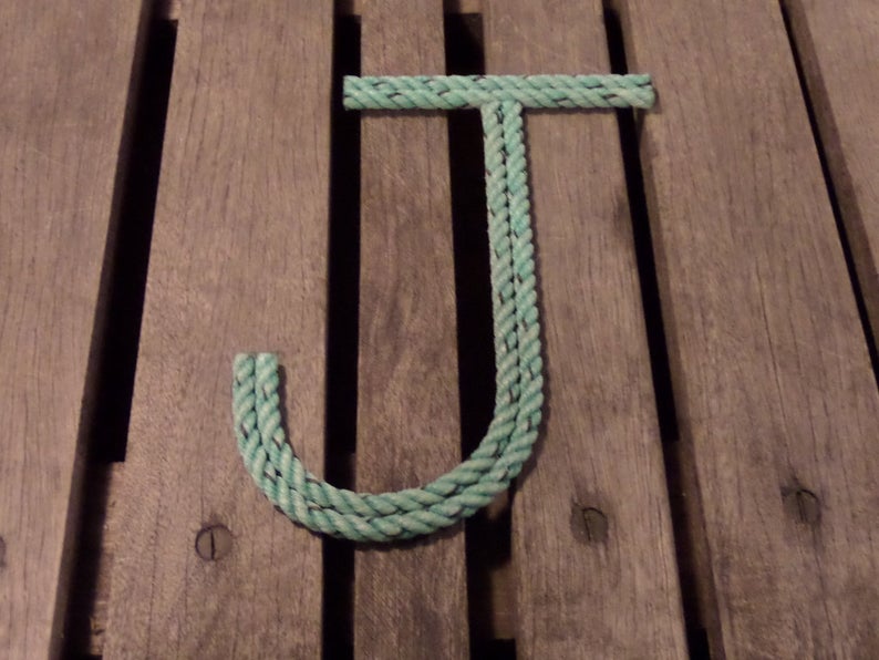 6" Rope Letters Personalize for Nautical Nursery Wedding Alphabet ...