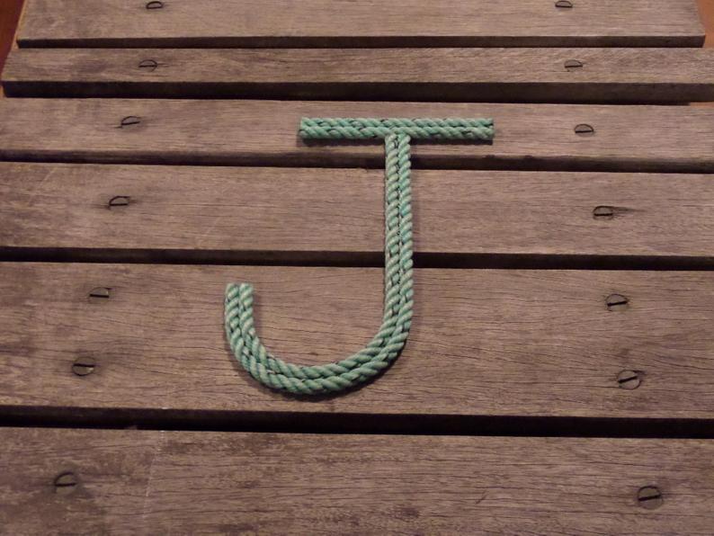 6" Rope Letters Personalize for Nautical Nursery Wedding Alphabet ...