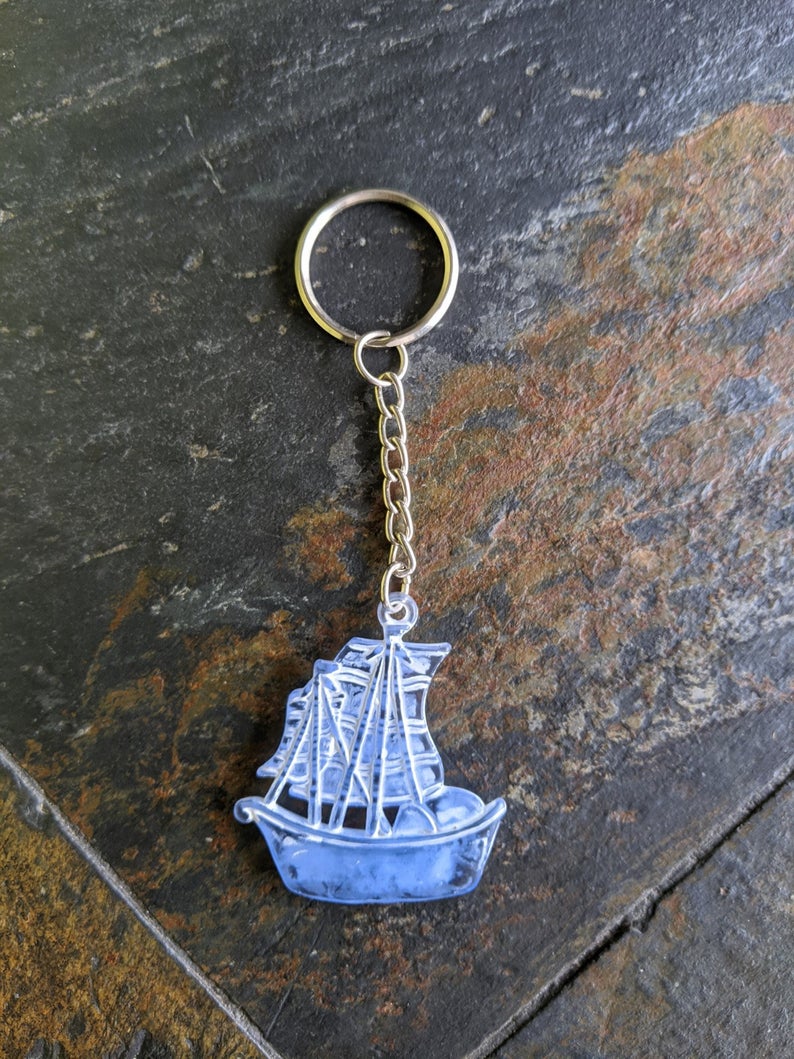 Blue schooner ship key chain | Schooner Chandlery