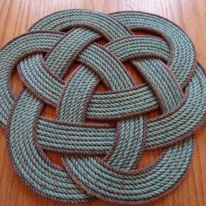 Celtic Knotted Rope Centerpiece or Trivet 17" Made in Alaska Green ...