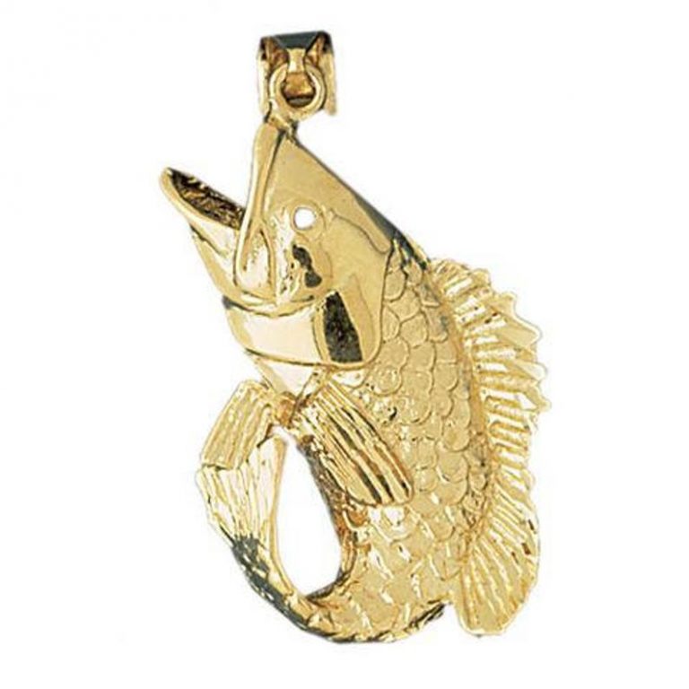14kt gold Unique charm, fish charm, nautical charm,sea creature jewelry ...