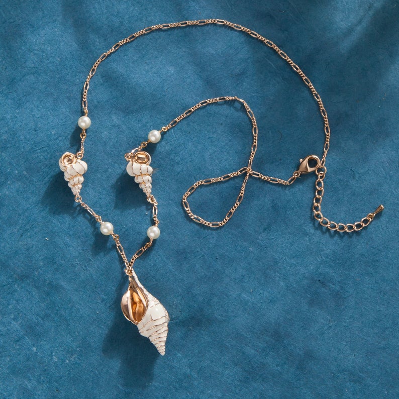 Coastal Charms Conch Shell Necklace | Nautical Jewelry | Made In London ...
