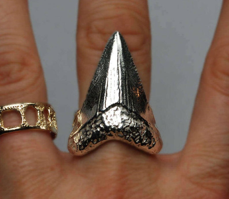 Sterling Silver Mega Shark Tooth Ring | Schooner Chandlery