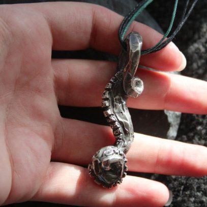 Tentacle Four of Five| Sterling Silver Eldritch Pendant| Hand Scultped ...