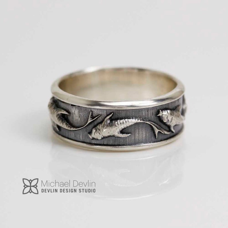 Koi fish silver band | Schooner Chandlery