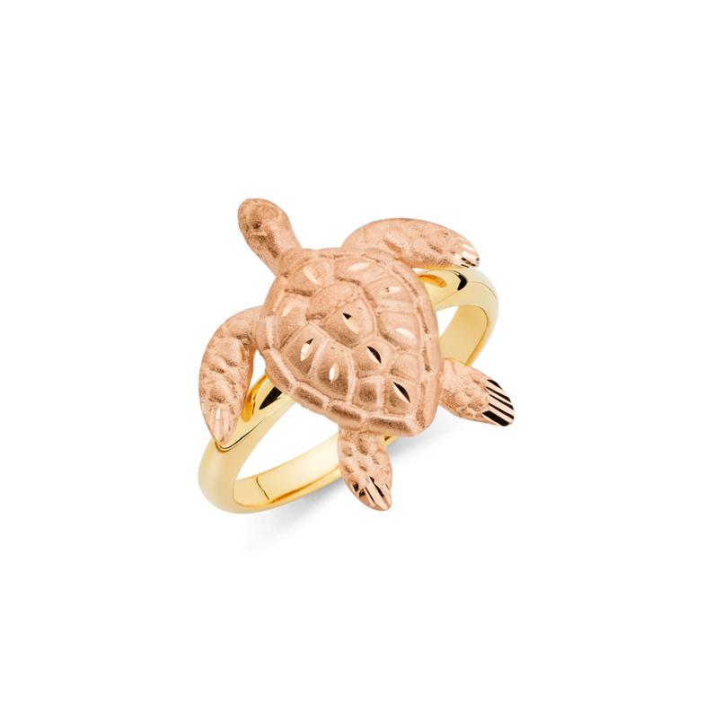 14K Gold Turtle Ring, Turtle Ring, Nautical, Under the Sea, Ocean ...