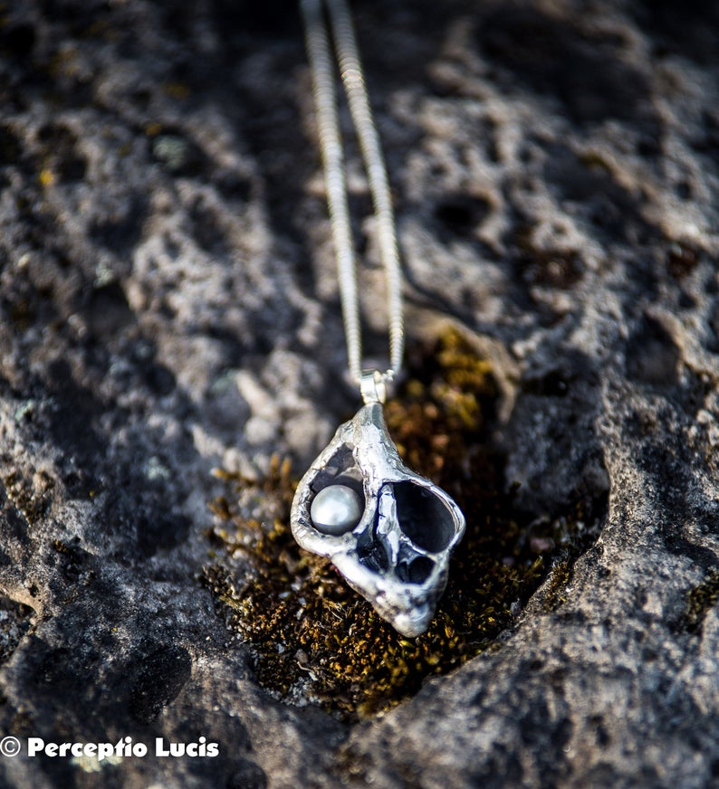 Bejeweled Half Conch Shell Necklace | Schooner Chandlery